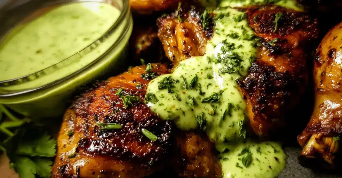 Peruvian Chicken with Creamy Green Sauce – Best 30-Min Meal