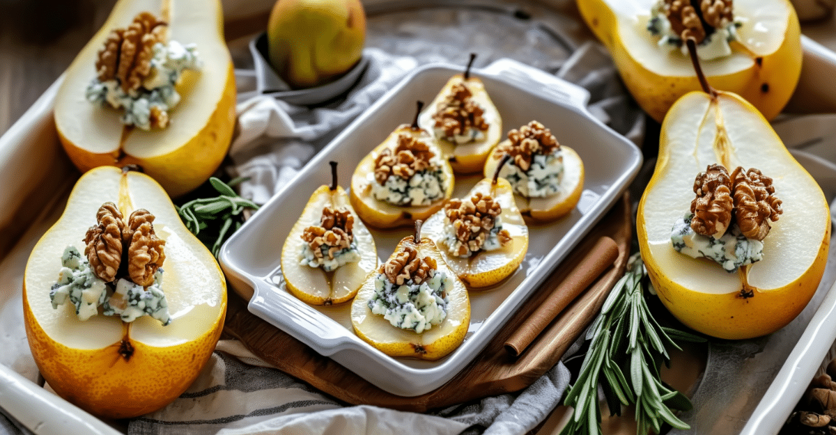 Elegant Blue Cheese Stuffed Pears 5-Star Gourmet Appetizer